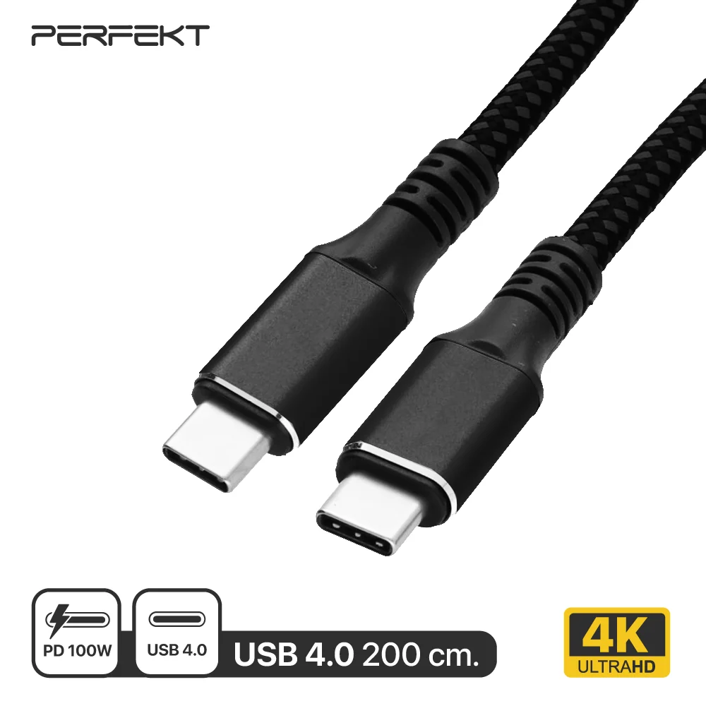 Usb4.0 Cable 20g Pd100w 2m - Buy Type C Cable Thunderbolt Cable Usb C ...