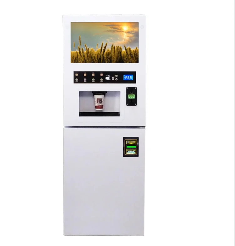 Commercial Operated Automatic Coffee Vending Machine Cold And Hot - Buy ...