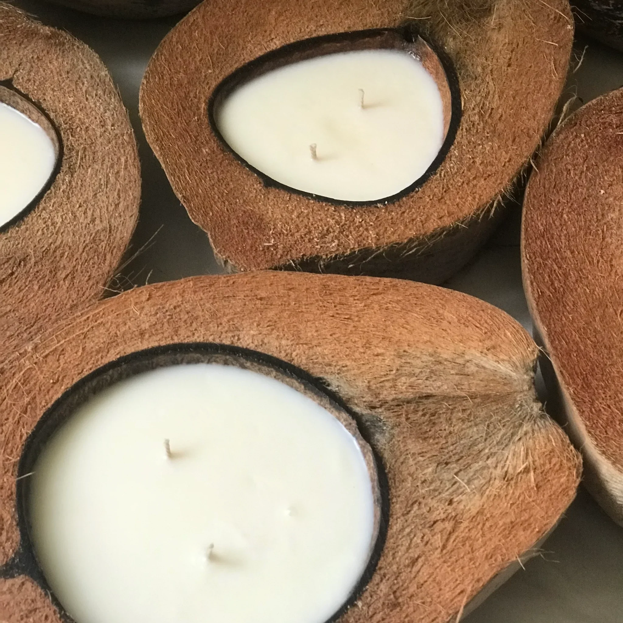Mini Candle in Coconut Shell Bowl Container Jars With Custom logo Eco ...