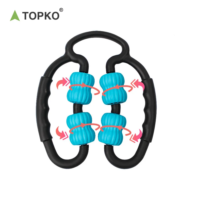 Topko Leg Muscle Massage Relaxer Muscle Roller Massage 4 Roller Rings U ...