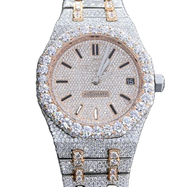 Premium Quality Antique Fully Iced Out Watch Vvs Clarity Moissanite ...