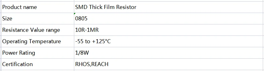 Hkr 0805 Surface Mounted Smd Resistors 10k 1/8w Resistance Rhos Reach ...