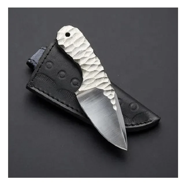 Handmade Carbon Steel Blank Blade Skinner Knife With Fine Leather ...