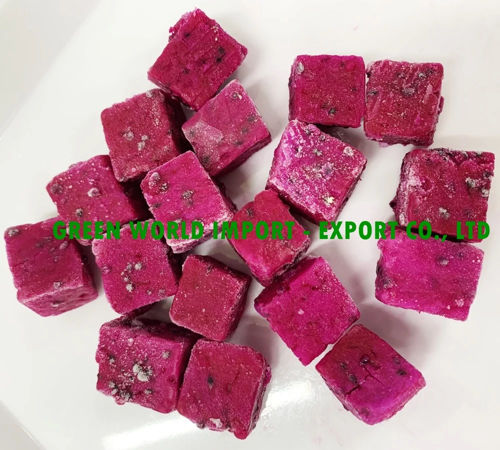 Frozen Dragon Fruit / Pitaya Dice From Vietnam With Competitive Price ...
