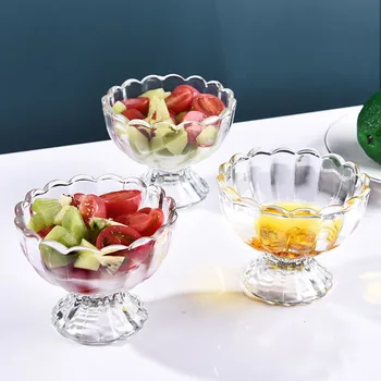 Top Seller High Quality Design Fancy Glass Ice Cream Cup Containers ...