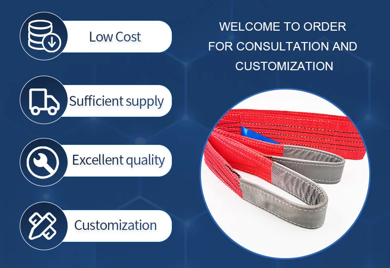 5 Ton Cargo Lifting Sling Duplex Polyester Webbing Lifting Cargo Sling ...