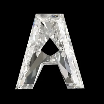 Lab Grown Diamond Alphabet Letter A For Pendants - 0.30 To 0.49 Carat ...