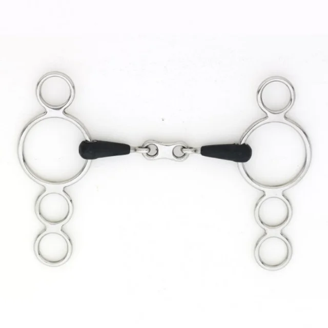 New Design Custom Stainless Steel 3-ring Gag French Link Mouth Horse ...