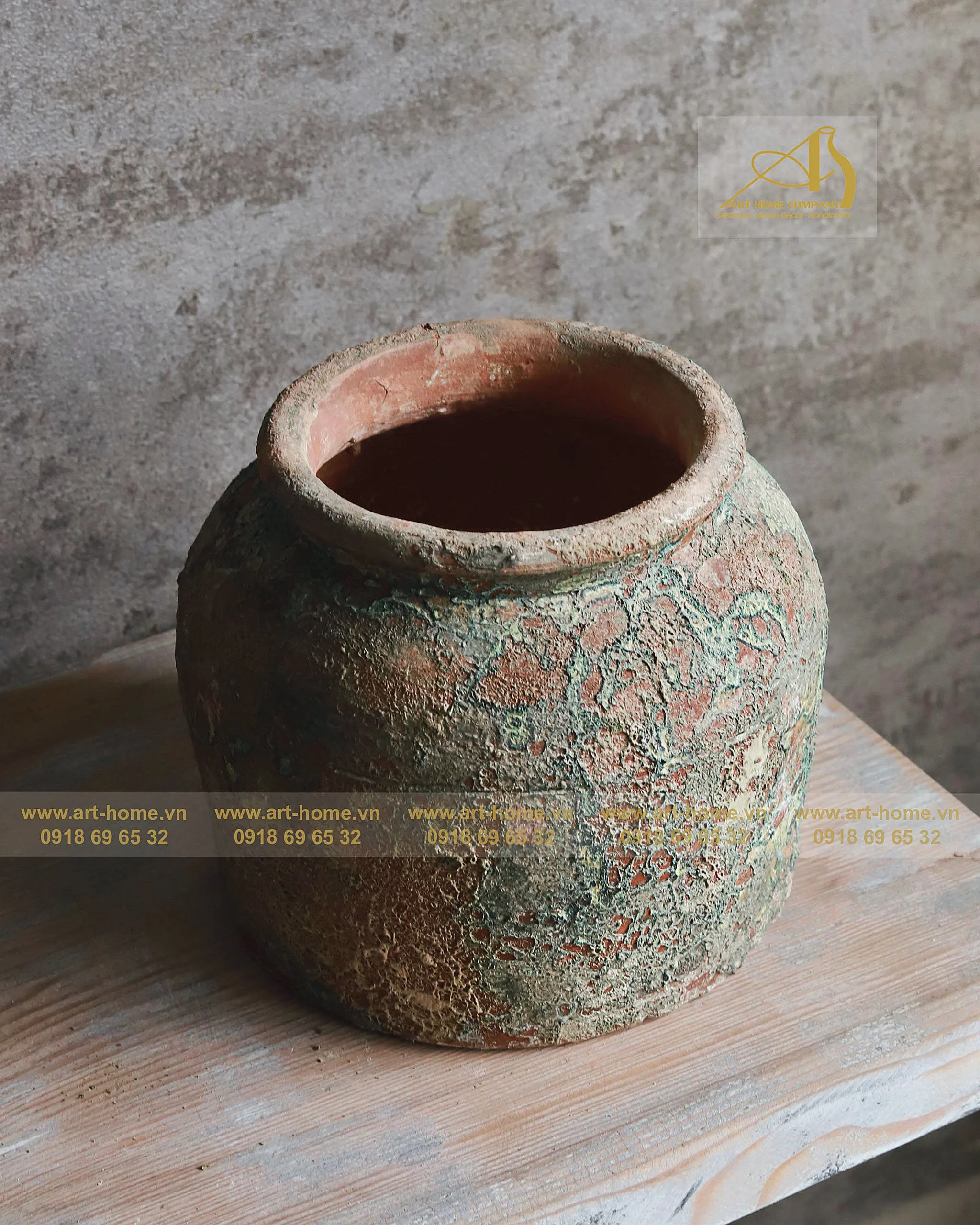 Art-home Ceramics Ocean Moss Oc060h15 Pot With 2 Handles Suitable For ...