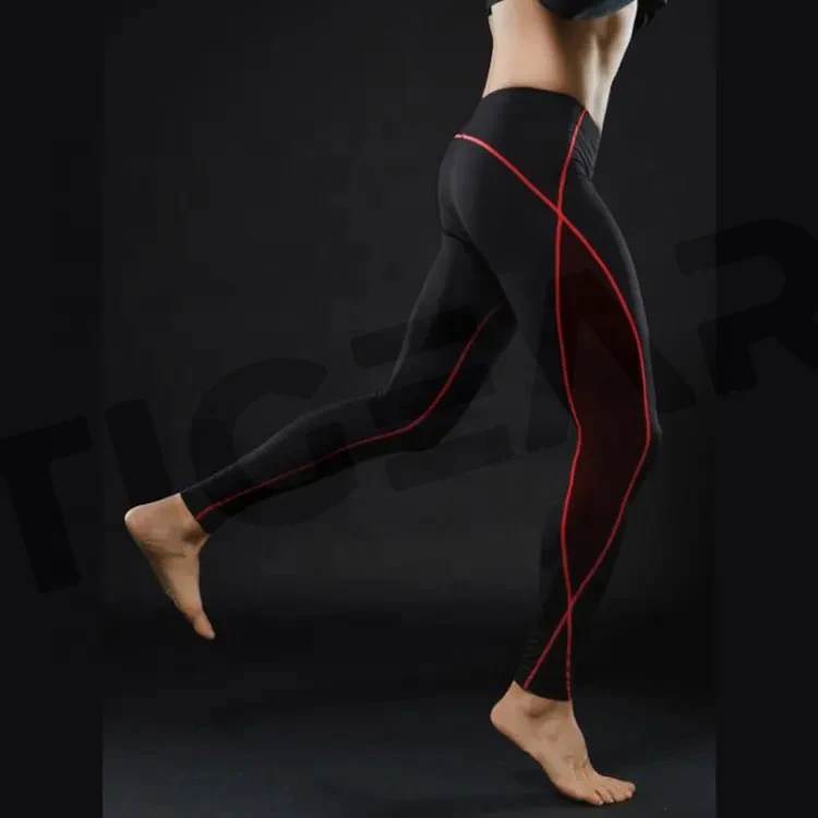 Sports Wear Compression Pants Contract Panels Running Tights Legging ...