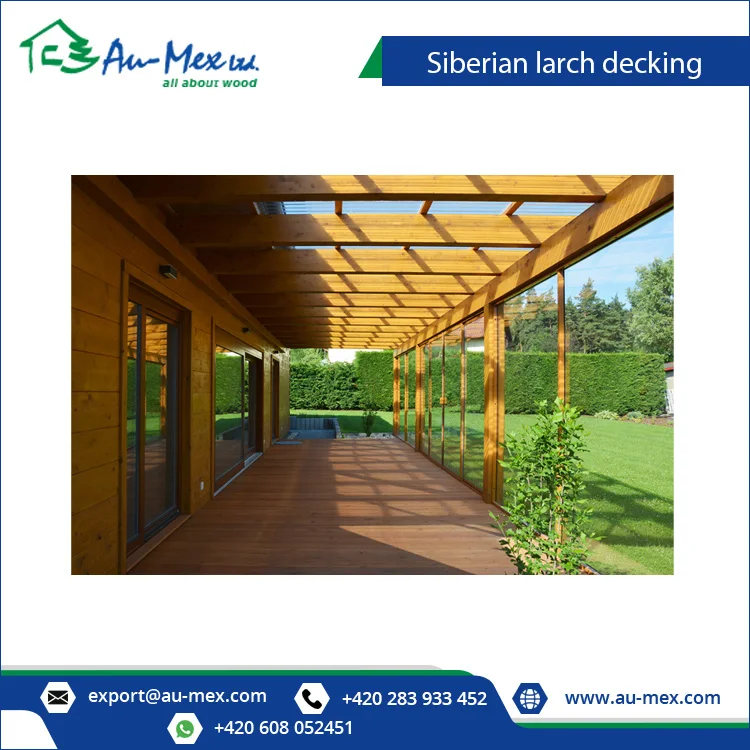 Modern Design Siberian Larch Real Wood Decking Boards