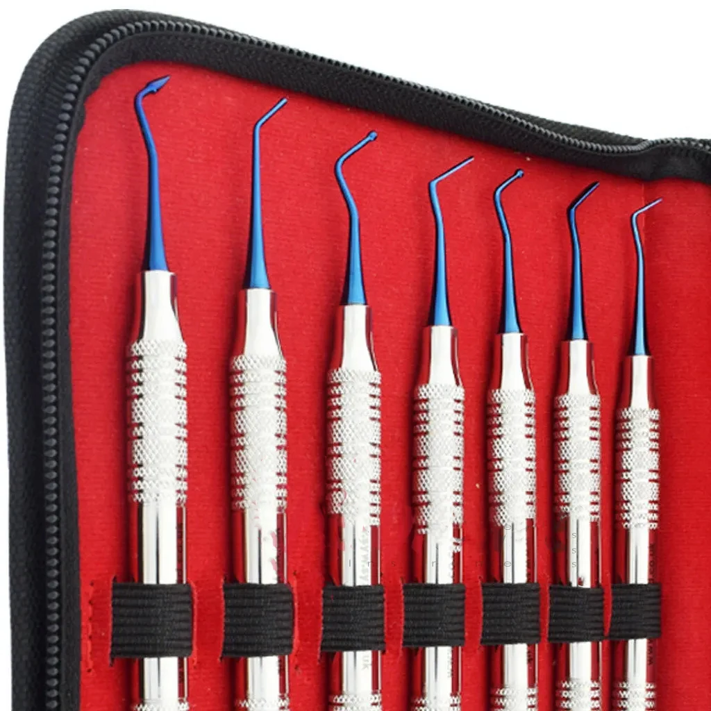 Dental Composite Filling Instruments Set of 7 Pieces Plasma Coated Tips ...