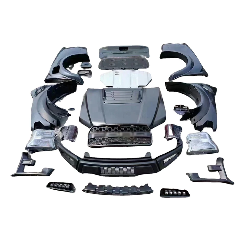Car Body Kit For Ford Ranger T6 T7 T8 Upgrade To F150 Raptor Body Kit ...