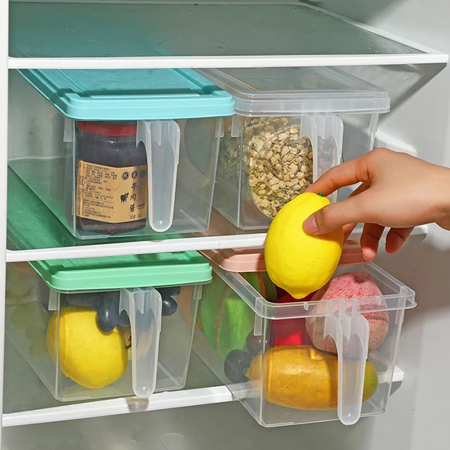 Vdh612 New Plastic Food Storage Container Organizer With Handle ...