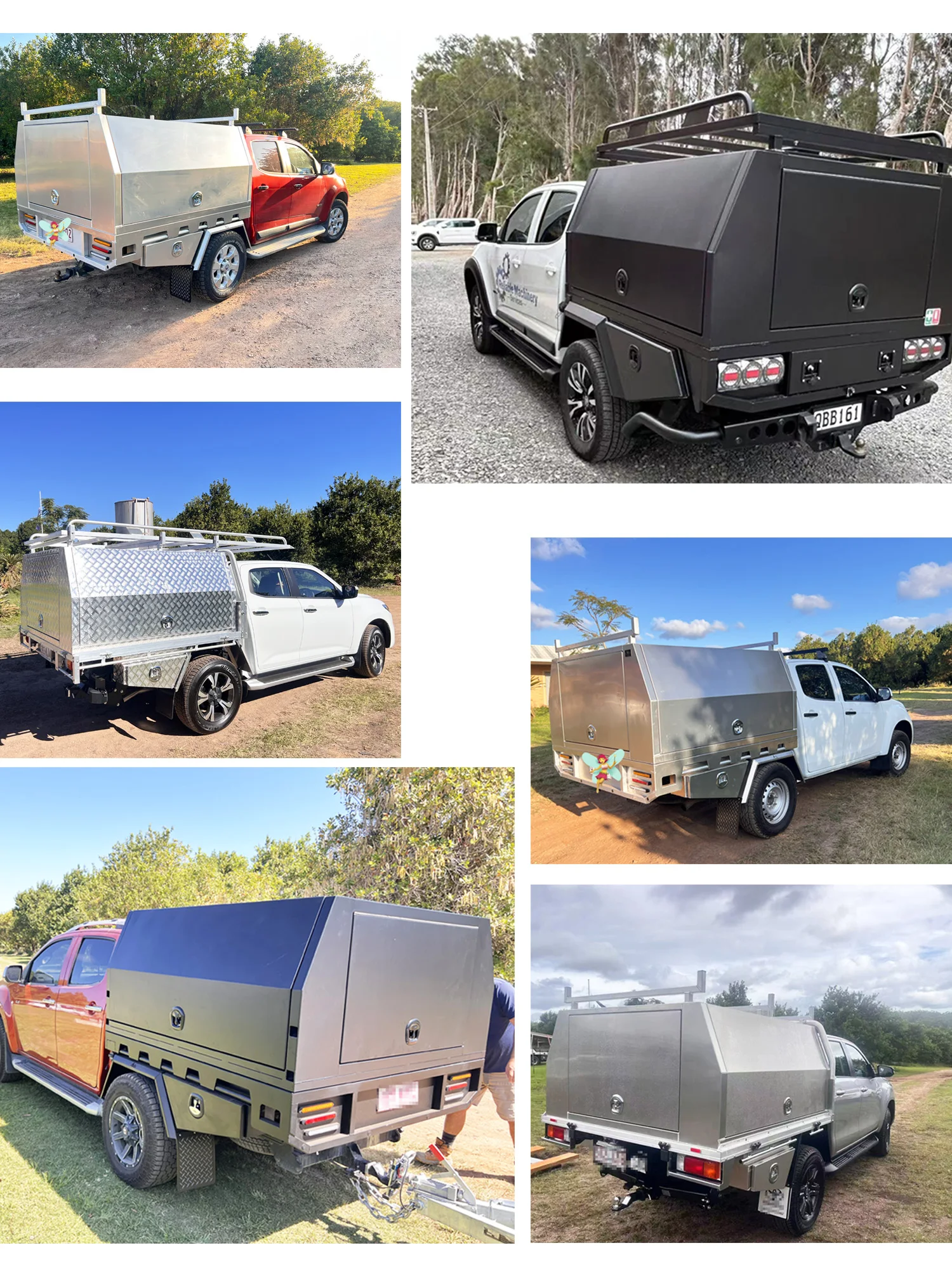 Aluminum Roof Rack and Ute Tray and Canopy Waterproof Design, Two Doors ...