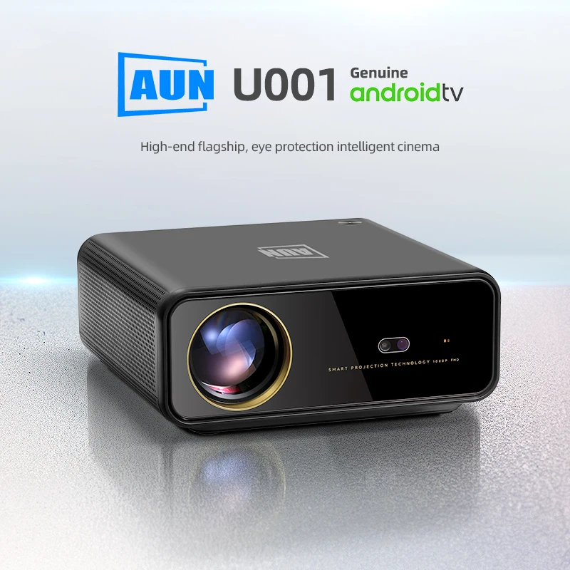 New Aun U001 18000 Lumens Projector Android 11 Smart Tv 3d Home Theater ...