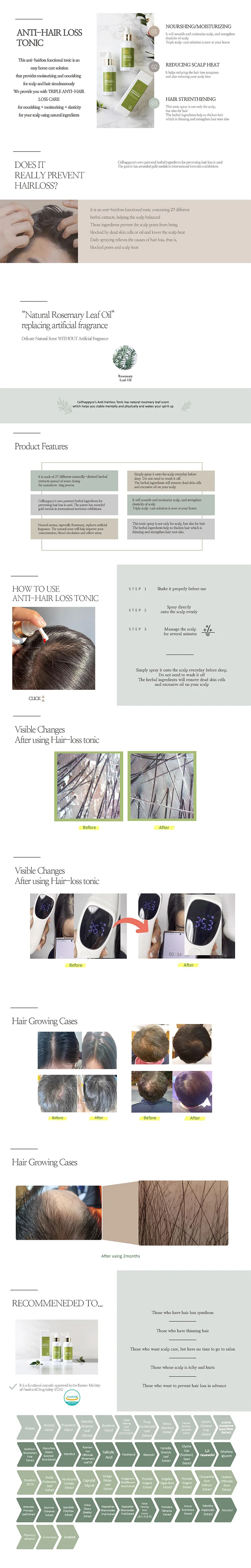 Hair Loss Treatment [cell Happy Co] Anti-hairloss Tonic Scalp And Hair ...