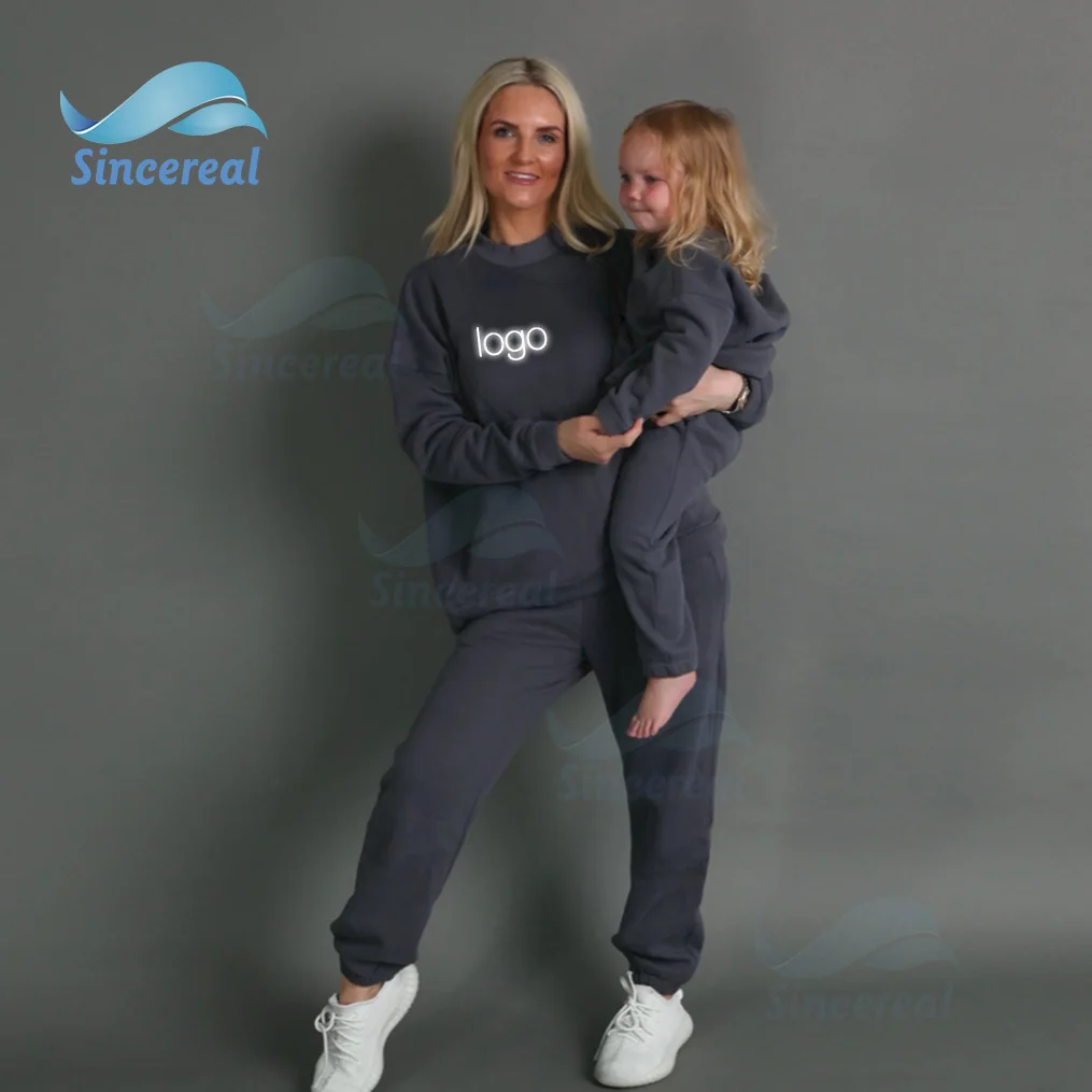 Custom Winter Mommy And Me Casual Tracksuits Loose And Leisure ...