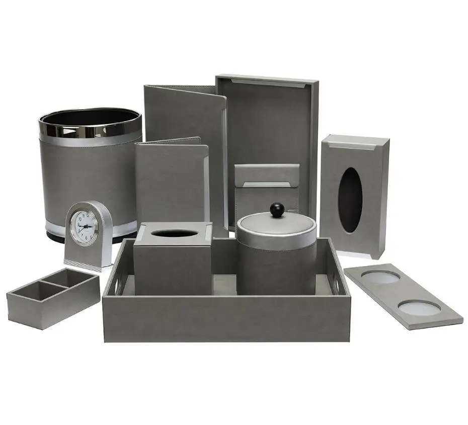 Customized Hotel Amenities Supply Guestroom Leather Tissue Box Ice ...