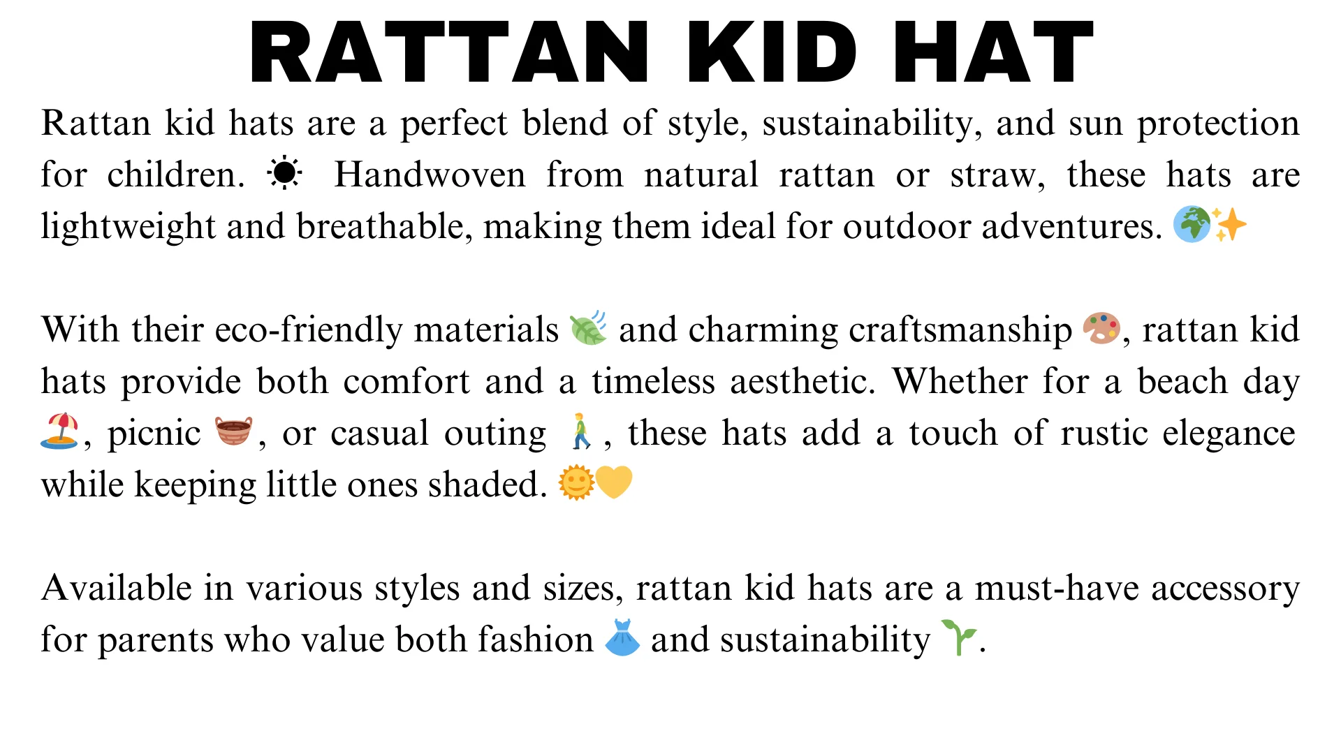 Handwoven Natural Rattan Mickey Hat - Cute and Breathable Straw Hat for ...