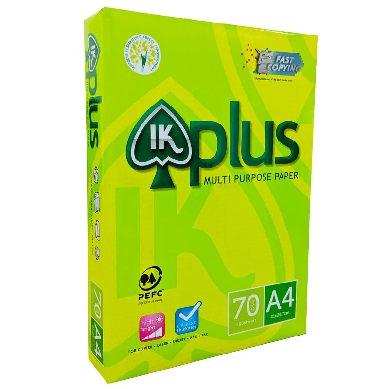 Original Quality Ik Plus Paper / Ik Yellow Paper A4 Copy Paper ...