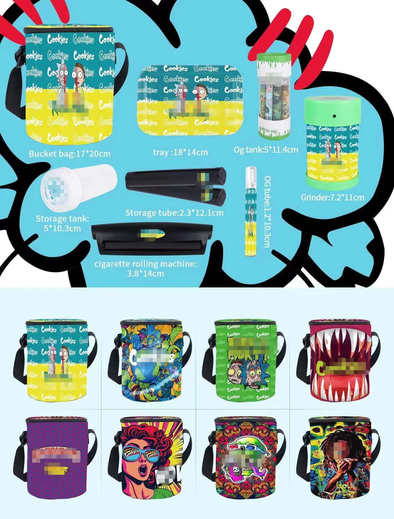 7 Pcs New Smoking Accessories Gift Set - Hot Combo Kit