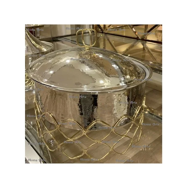 Standard Design Solid Copper Chafing Dish Round Shape Large Size Food ...