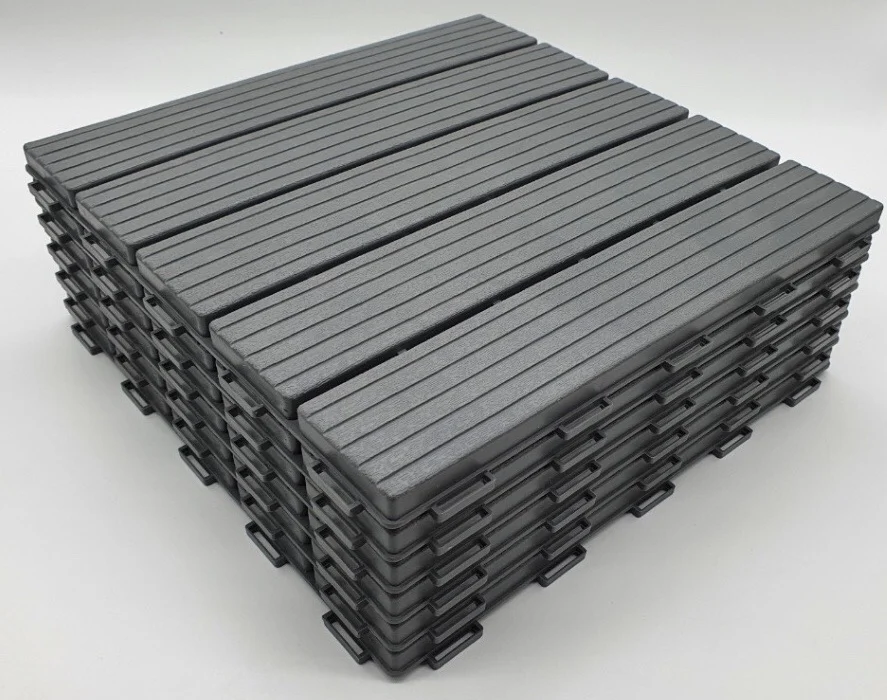 Floor Composite Decking Garden Pathway Black Terrace Tiles Wood Plastic ...