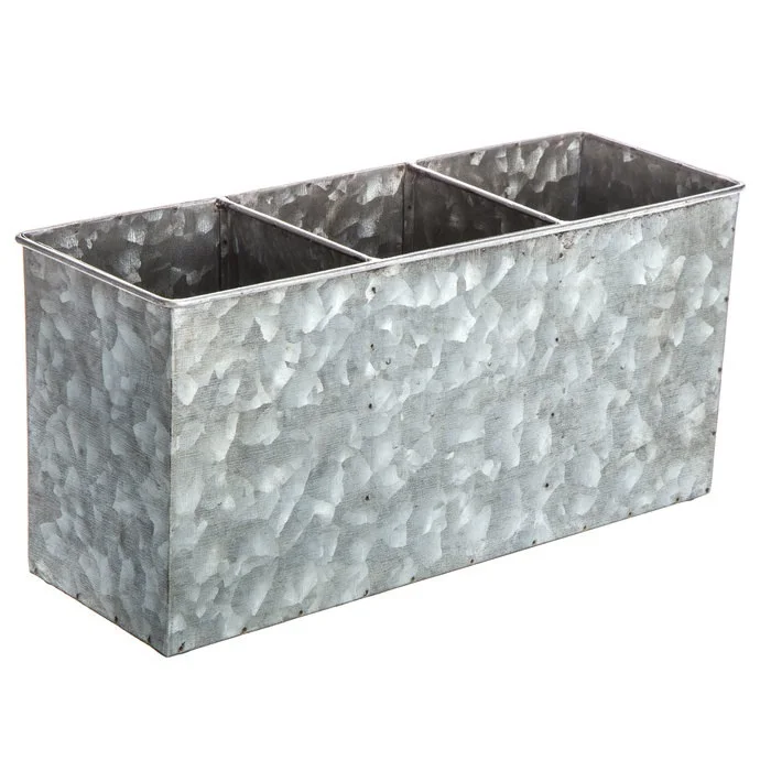 Galvanized Planter Boxes Galvanized Planter With Rope Handle Galvanized ...