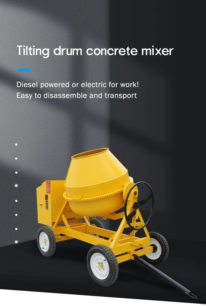 Concrete Mixer Machines Gasoline Engine Motor Concrete Mixer Mini ...
