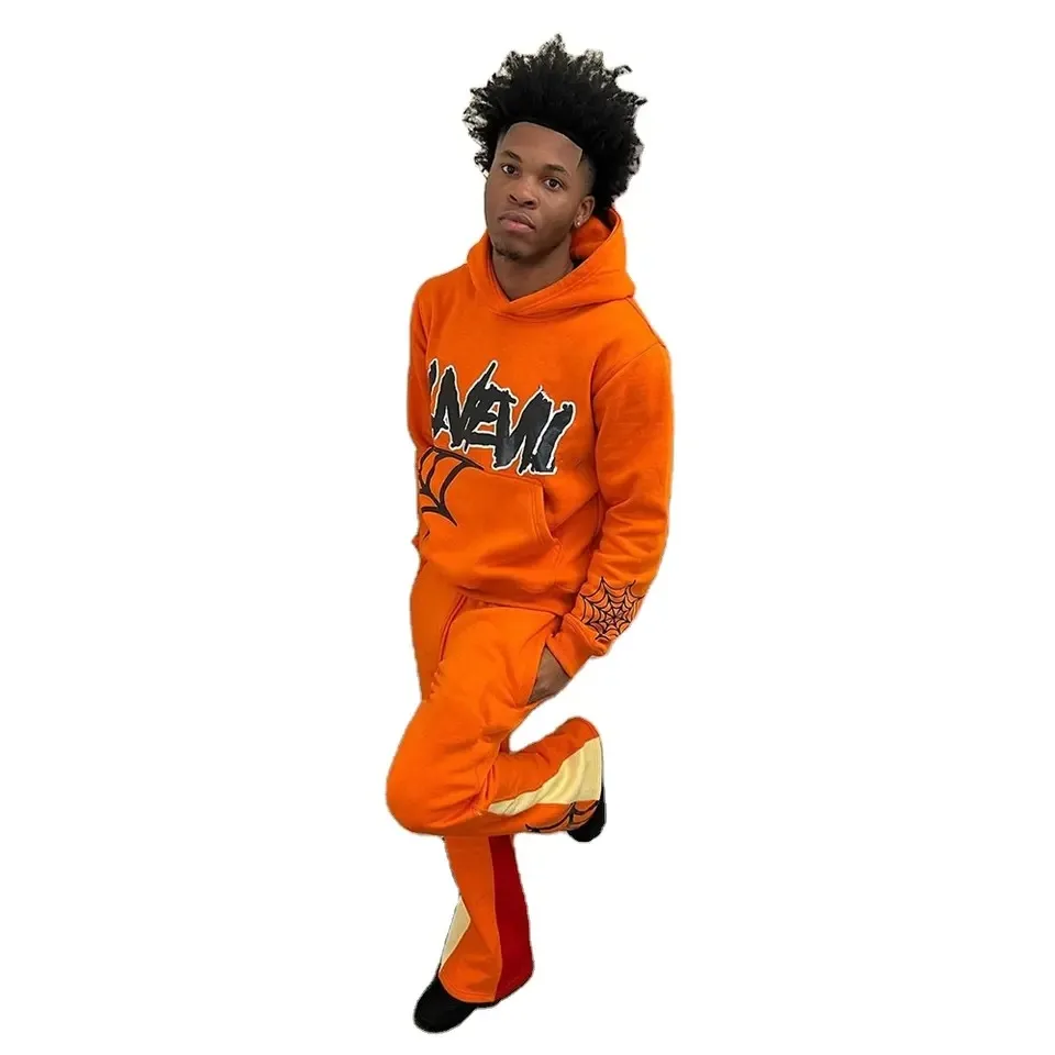 Custom Logo Accepted Two Piece Stacked Joggers Sets High Quality ...