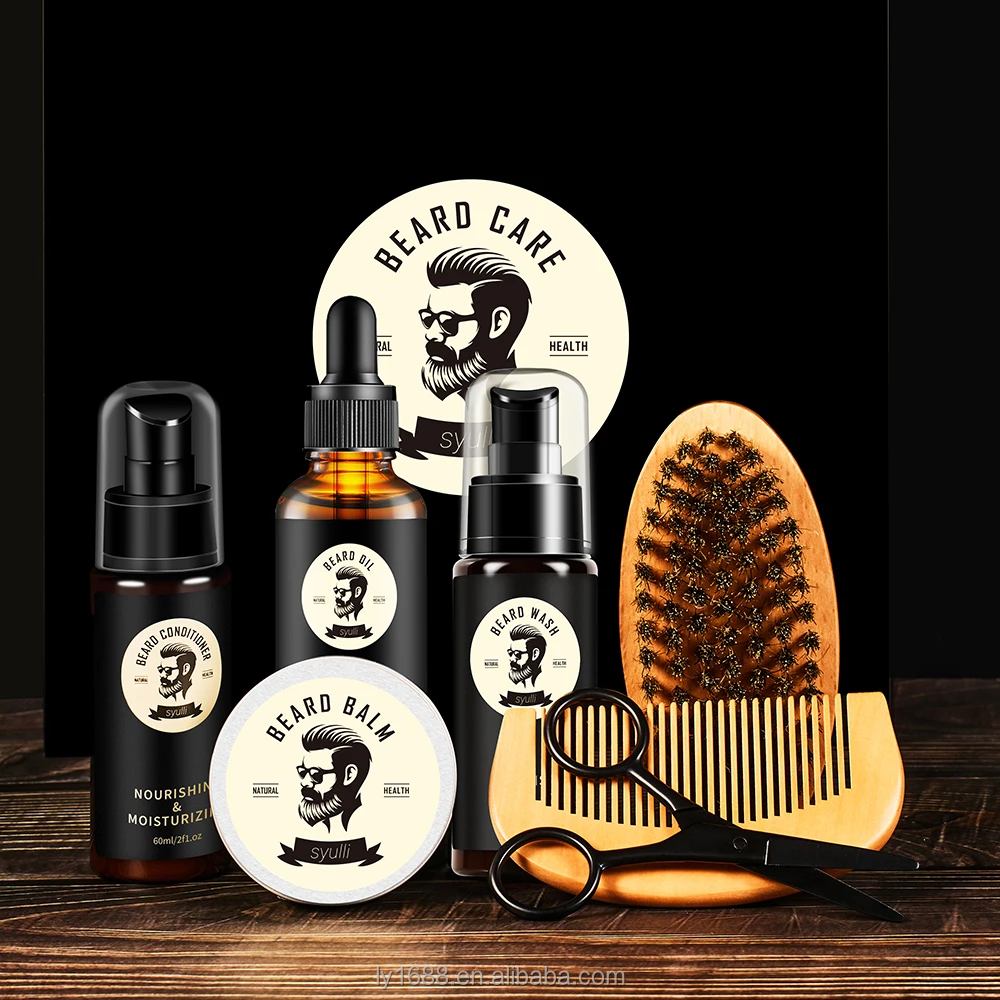 Private Label Men Grooming Care Set - Organic Beard Oil