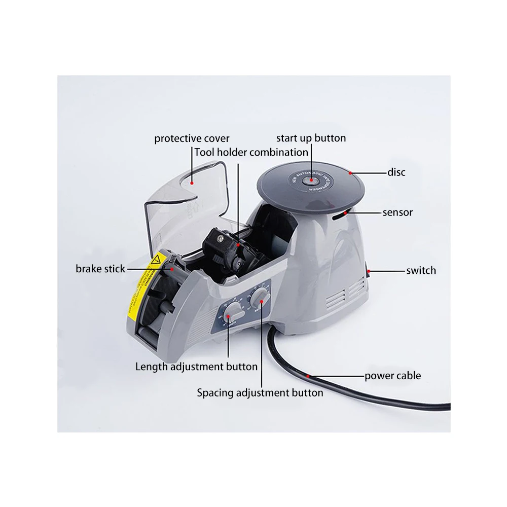 ZCUT-870 Automatic Tape Dispenser Digital Electronic Tape Cutter Machine| Alibaba.com