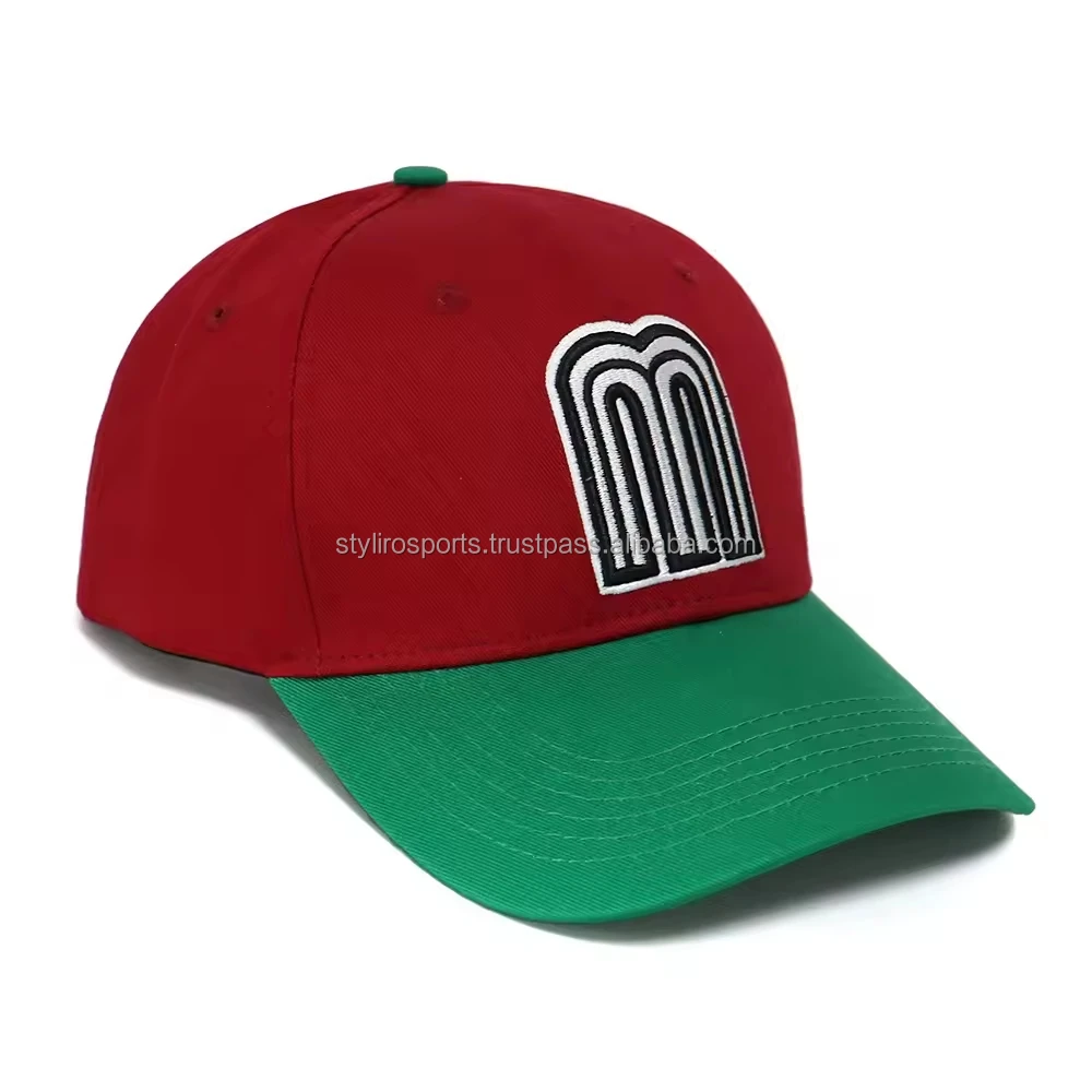 Custom Adjustable Mexico Baseball Hat Classic Mexican 6 Panel Baseball ...