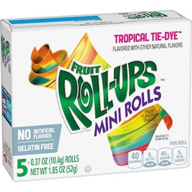 Betty Crocker Fruit Roll Ups Sour Blue Raspberry-berry Punch (141g ...