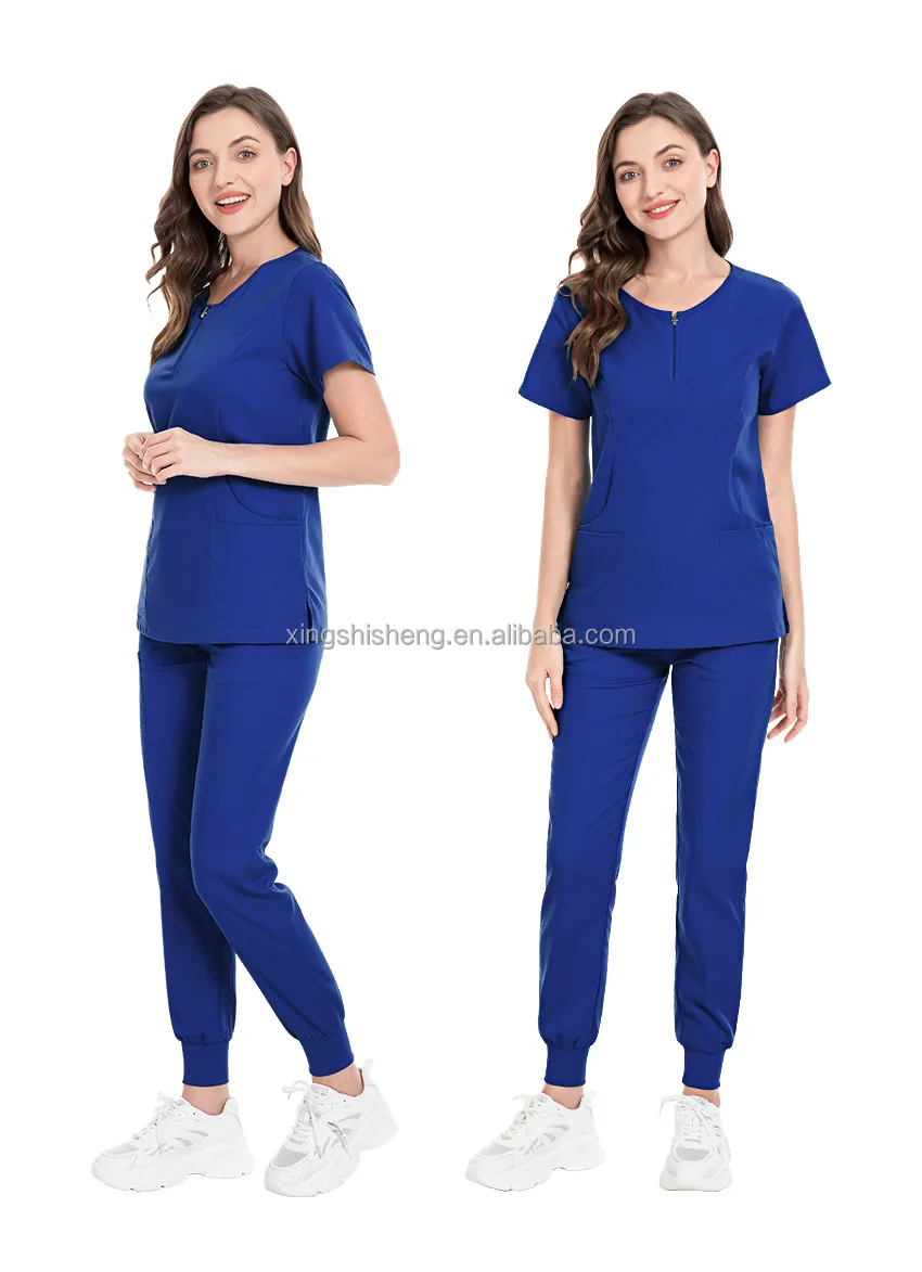 Wholesale White Color Hospital Uniform Medical Scrubs Set Custom Women ...
