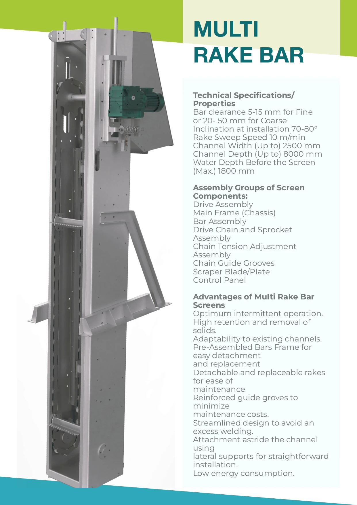 Multi Rake Screen Wastewater Treatment System Solid-liquid Separator ...