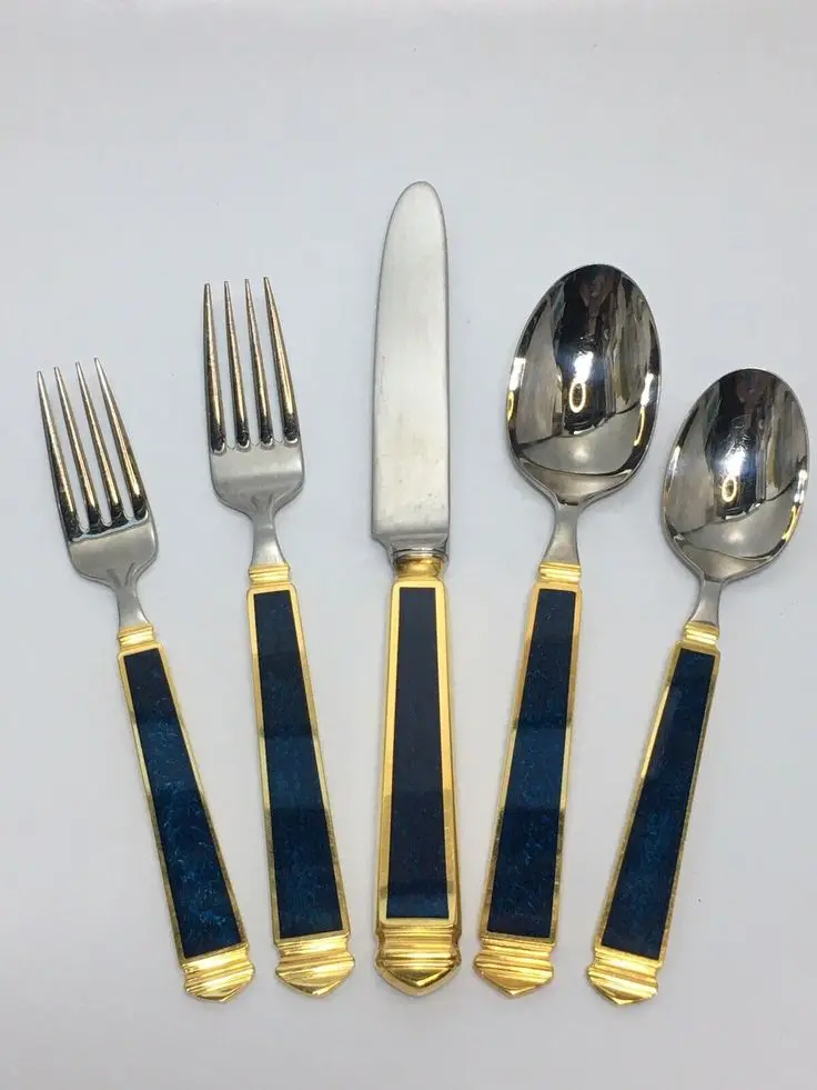 Fabulous Design Mirror Polished Metal Cutlery Set With Resin Handles ...