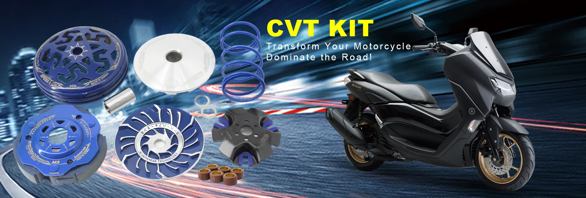 SUN Racing MIO100 Taiwan Retrofit CVT System - Durable Rollers