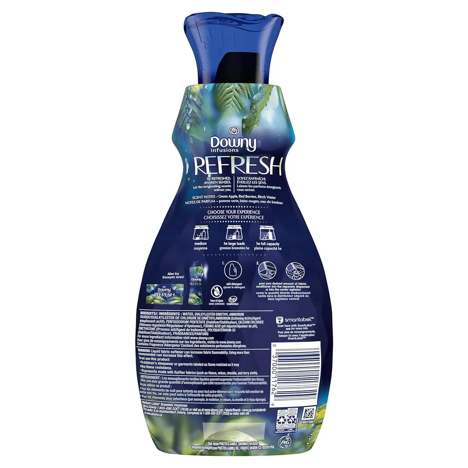 Downy Infusions Liquid Fabric Softener,Refresh,Birch Water & Botonicals ...