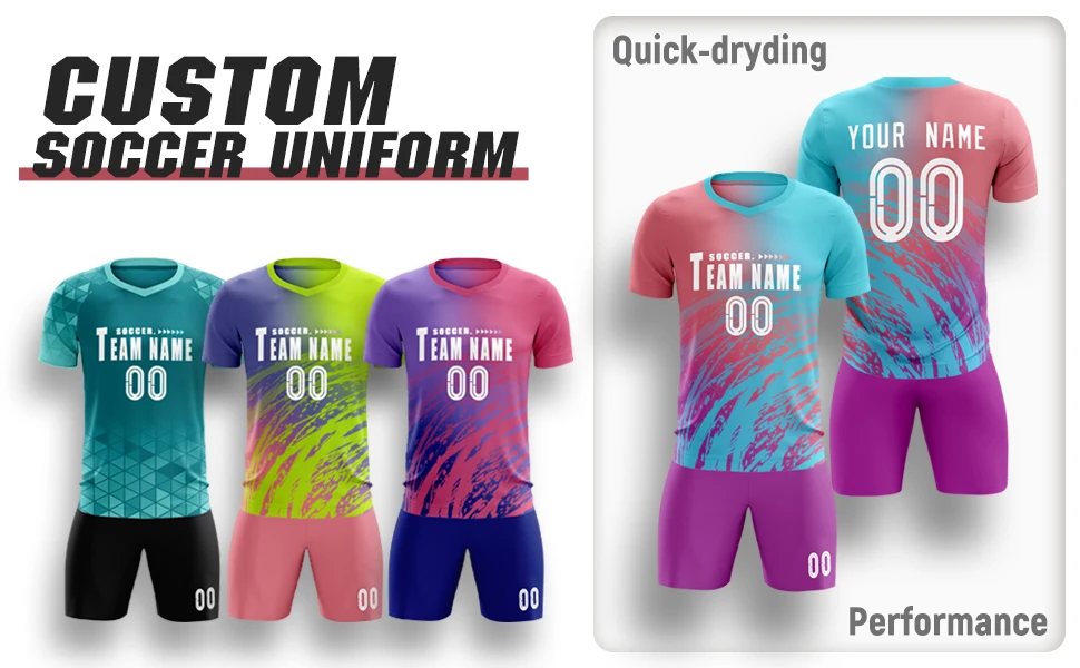 Sublimated Printing Premium Design Football Uniforms Men Custom Soccer ...