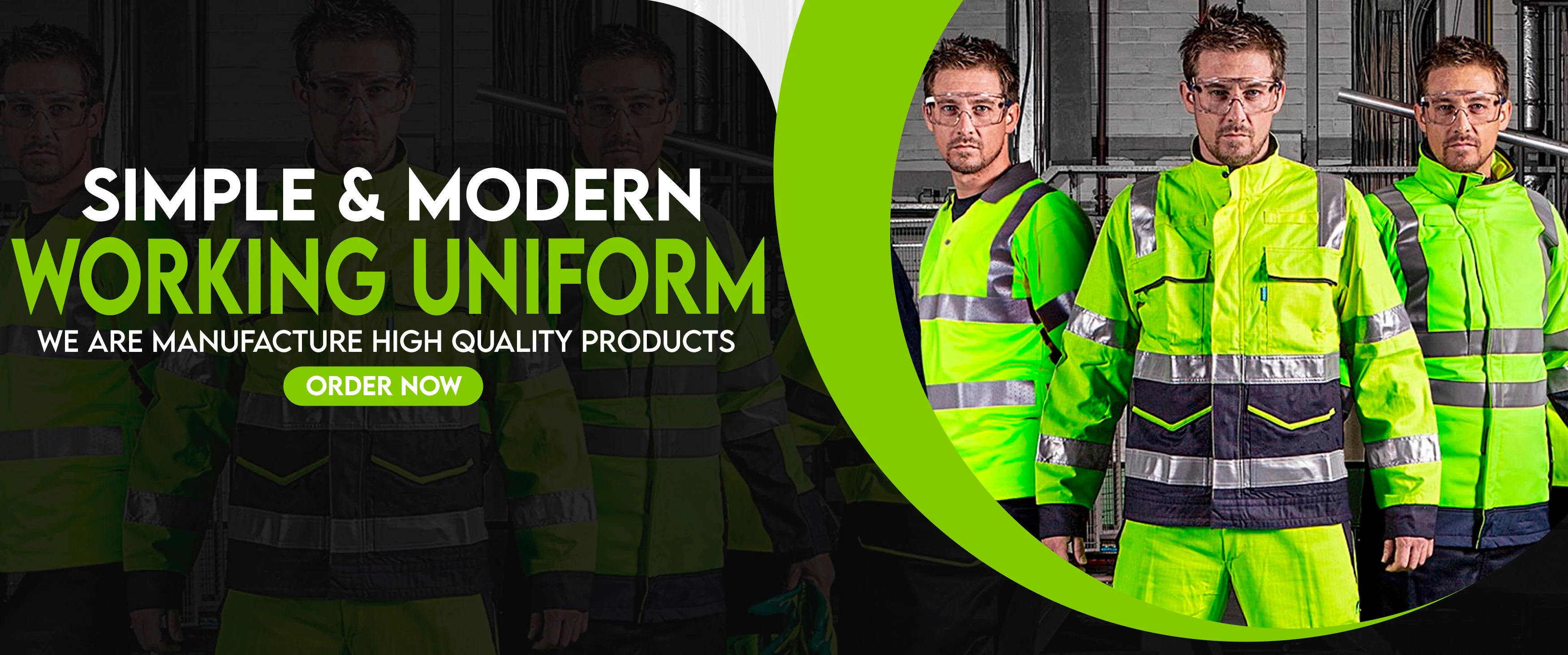 Men's Hi Vis Workwear Suits Breathable Polyester Industrial Safety ...