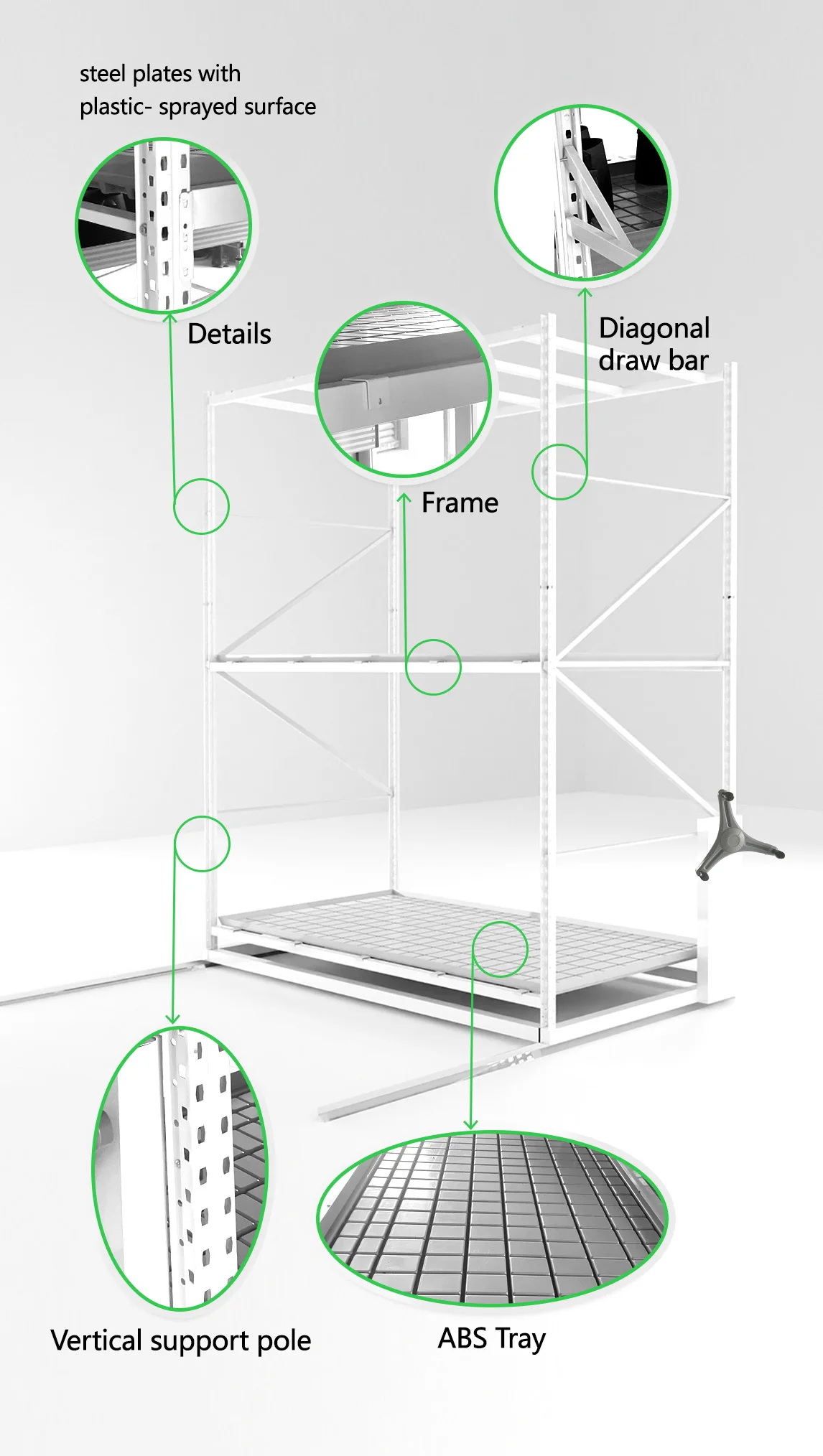 Hydroponic Mobile Grow Rack System Horticulture Vertical Grow Rack With ...