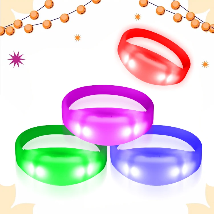 Best Seller Remote Control Wristband Music Glow Silicone Christmas ...