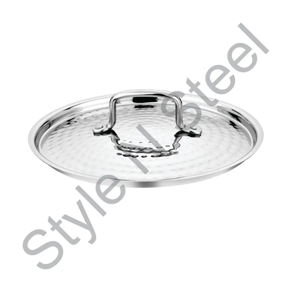 Stainless Steel Cooking Pot Cover Hammered Lid Cover With Handle With ...