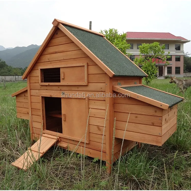 Sdc002-d Wooden Chicken Coop Outdoor Large Hen House W/nesting Box Poultry Cage - Buy Chicken ...