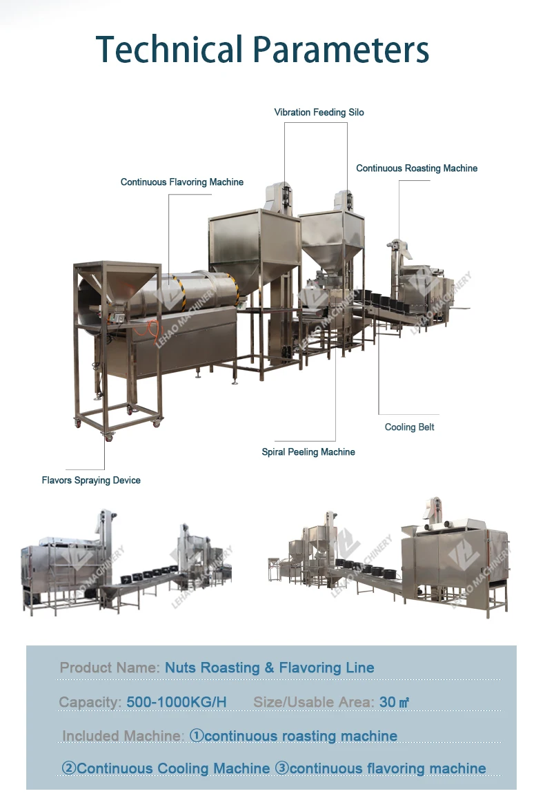 Roller Seasoning Machine Nut Roasting and Drum Seasoning Production ...