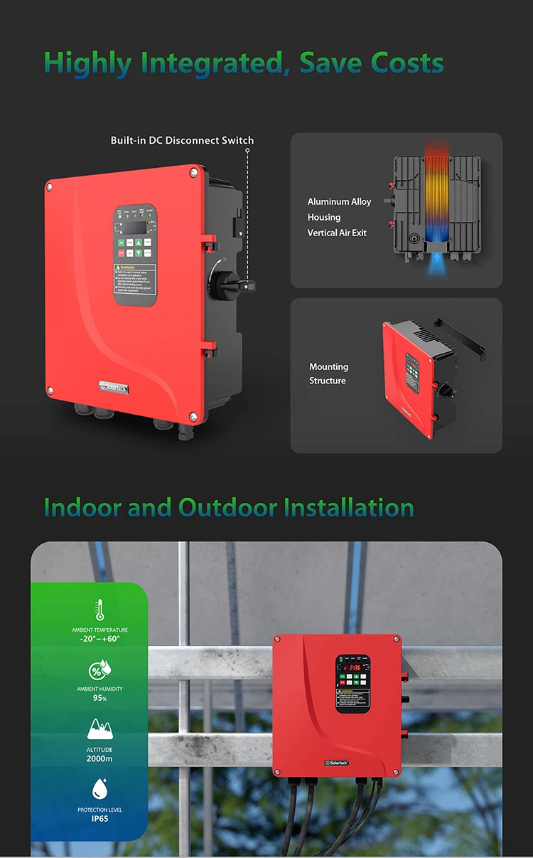 Solartech Solar Water Pump Controller Single Phase 2.2kw Solar Pump ...