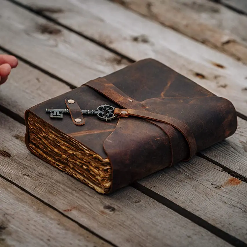 Antique Old Vintage Style Leather Journal With Lock And Key Best For ...