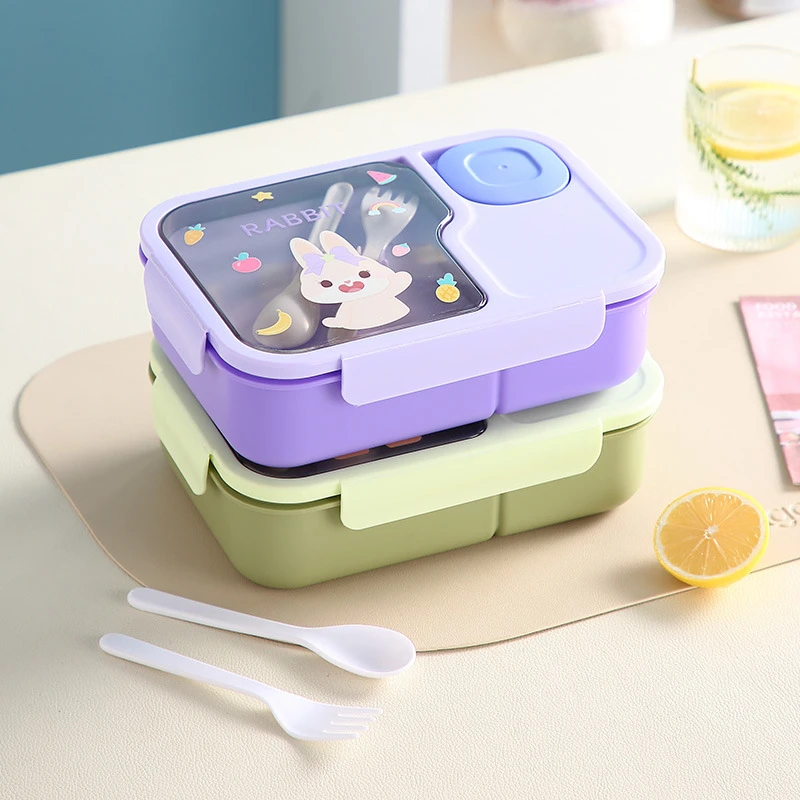 V88 3 Compartment Bento Box for Students Plastic Bento Lunch Box Food ...